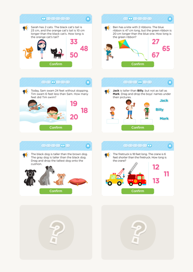 Length Size Word Problems Quiz By Kids Academy