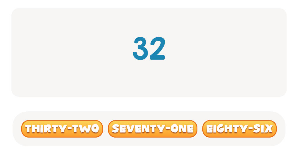 Number Recognition Select The Correct Number Name 0 40