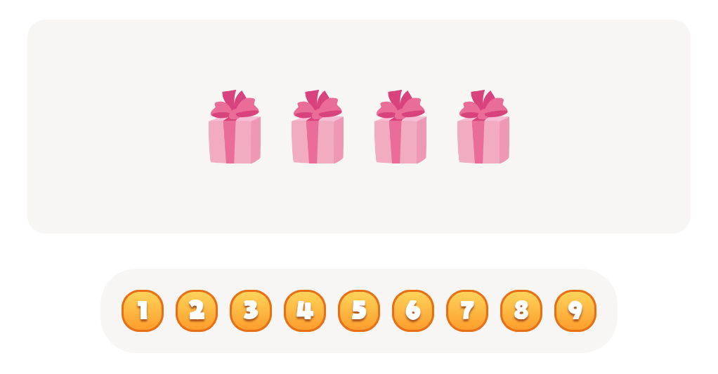 Count the Gift boxes, Easy Math, Counting, Count up to 8 & 9 worksheet ...