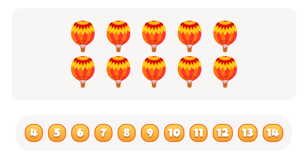 Assessment - Count to 10 Worksheets for Pre-K grade. Count the Hot air ...