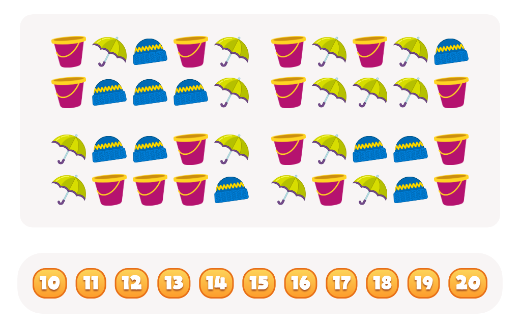 Identify the Buckets. Count up to 20 Math, Counting to 20, Extra ...