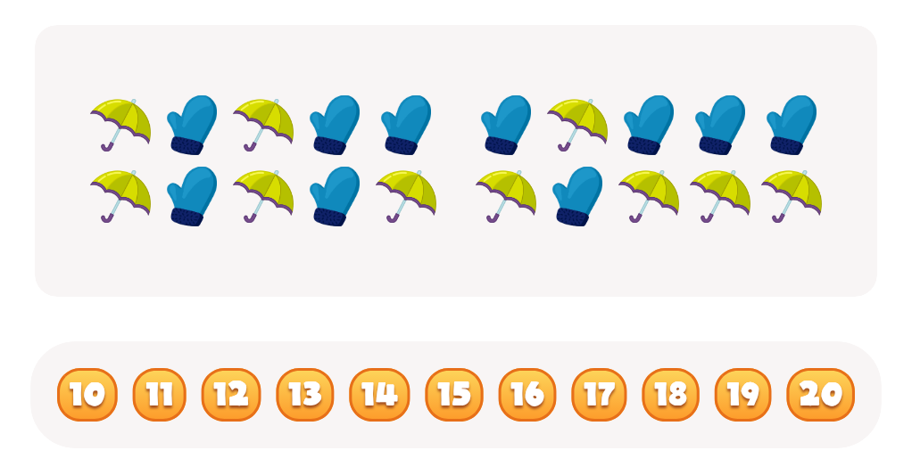 Counting to 20 Worksheets for Kindergarten