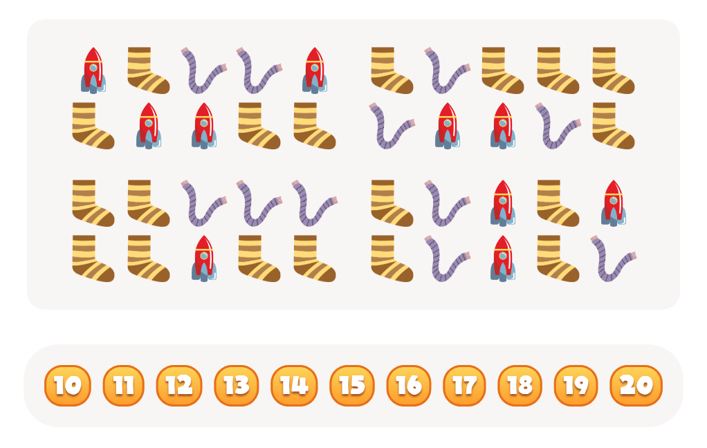 Identify the Rockets. Count up to 20 Math, Counting to 20, Extra ...