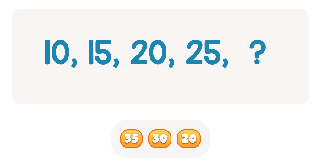 Count by 5’s: Find Missing Number - Grade 1 Math Worksheet Count by 5’s: Find Missing Number - Grade 1 Math Worksheet