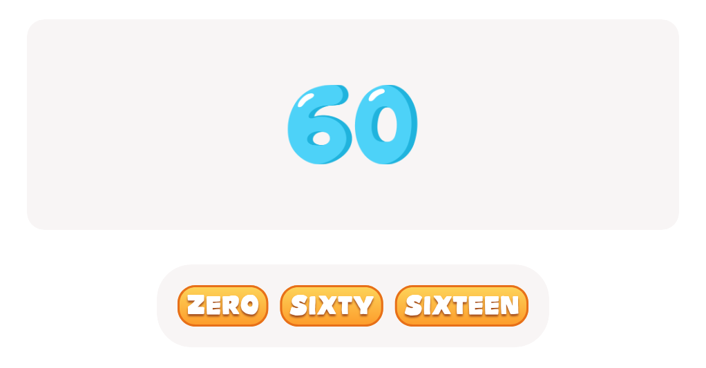 Number 0 recognition: Discover the numbers from 0 to 100