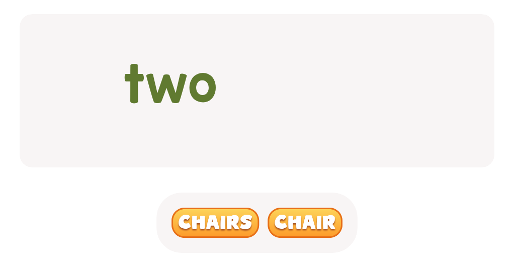 Class Nouns: Two Chairs or Chair? Plural Practice for Grade 1