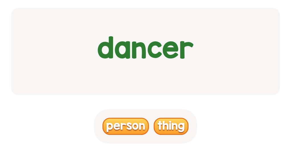 Common Nouns: Identify Person or Thing | Grammar Worksheet for Kids