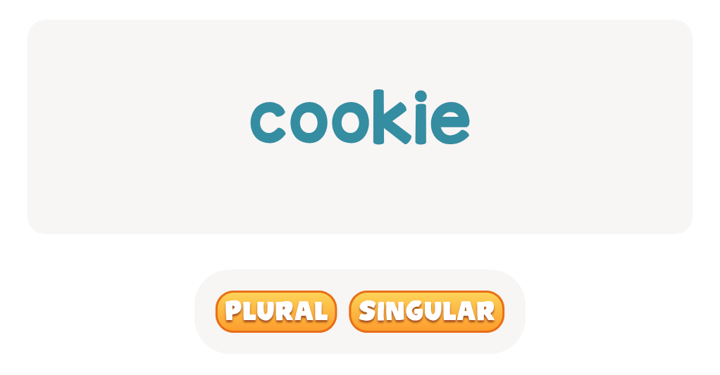 Singular or Plural? Exploring 'cookie' in Grade 1 Grammar Lesson