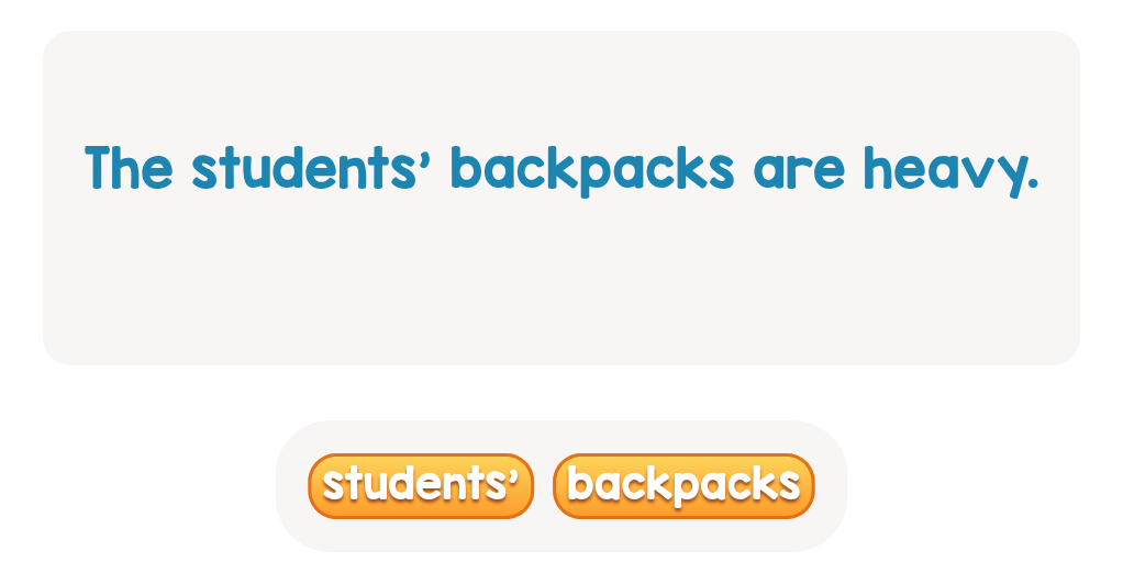 ELA Game – Possessive Noun Search (Students’ Backpacks)