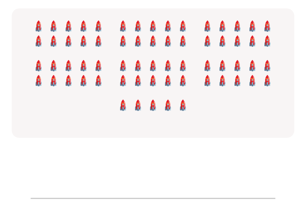 Count the Rockets and Match Numerals, Math Worksheet for Grade 1