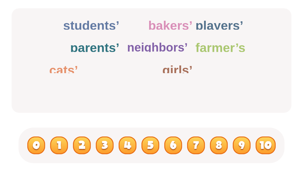 Grammar for Grade 1: Spot Singular Possessives | Noun Activity L.1.1.B