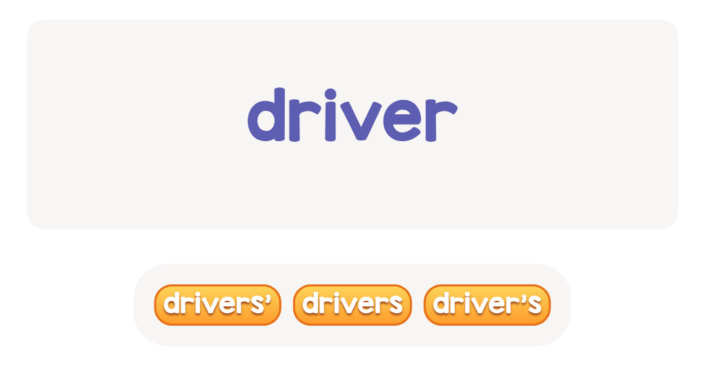 Make It Possessive: ’driver’ – Grammar Exercise