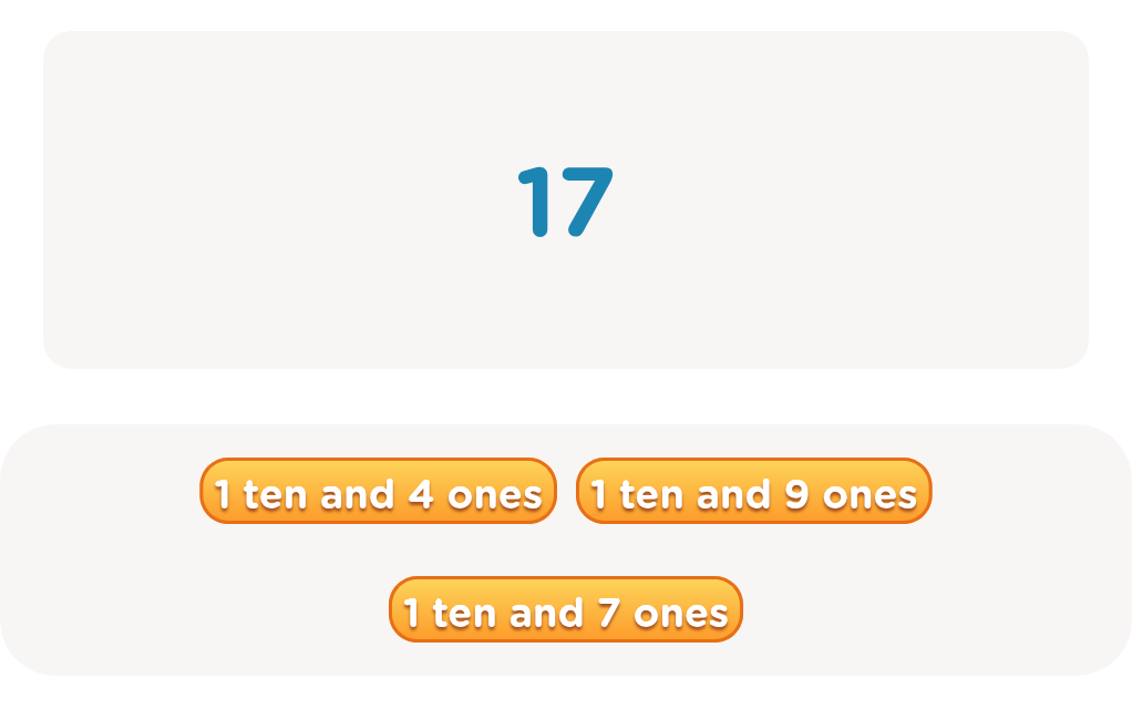 Place Value Identify Numbers 10 20 With Place Value Easy Math Practice