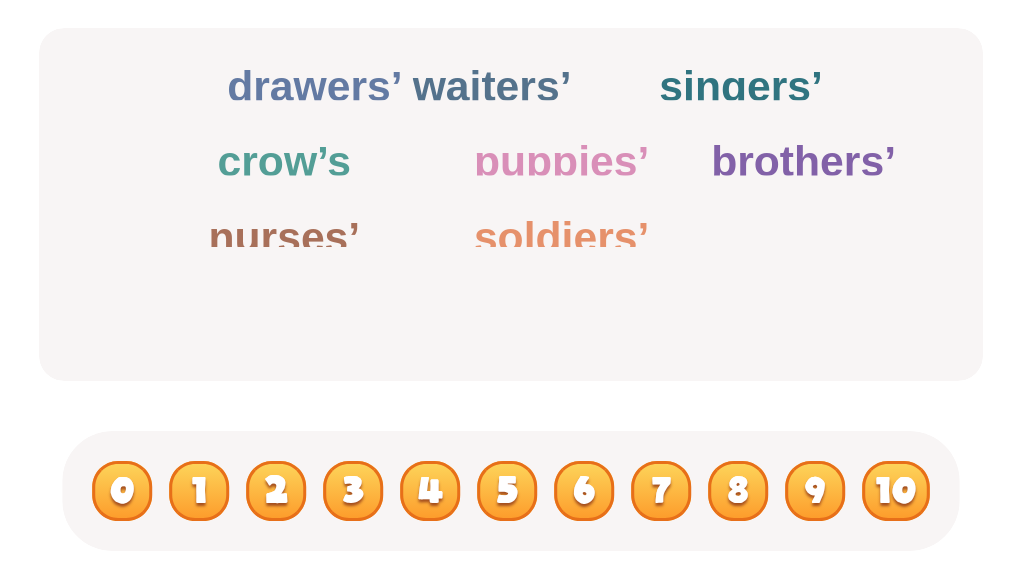 ELA Noun Game: Find the Singular Possessive | First Grade L.1.1.B