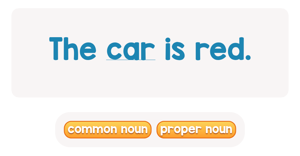 Vehicle Nouns Underlined: Identify the Noun