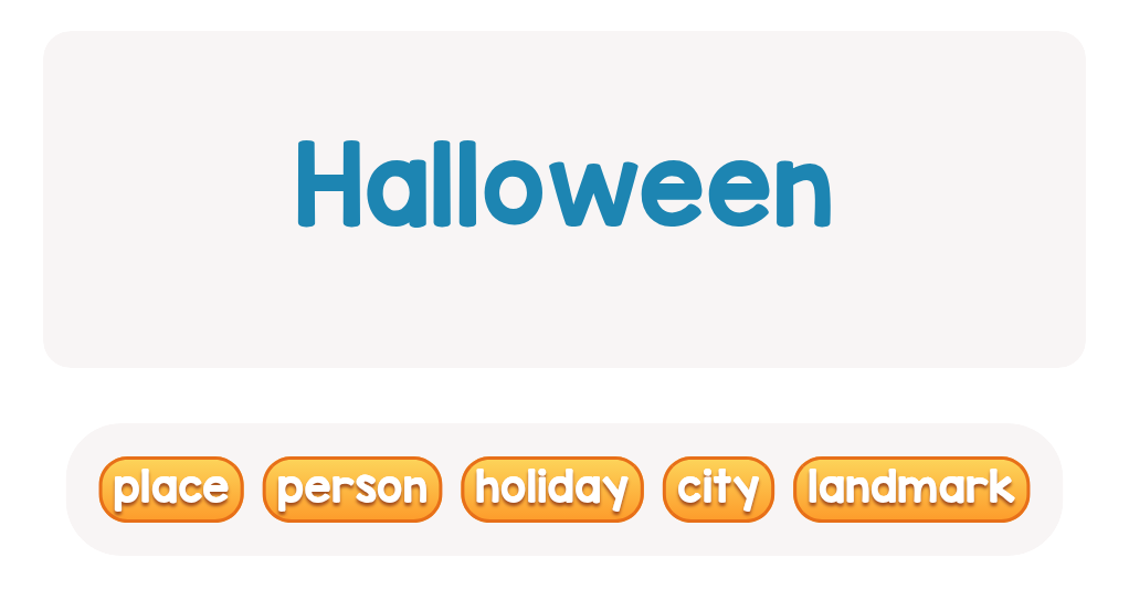 English Language Arts, Nouns and Pronouns, Sorting Proper Nouns, Grade ...