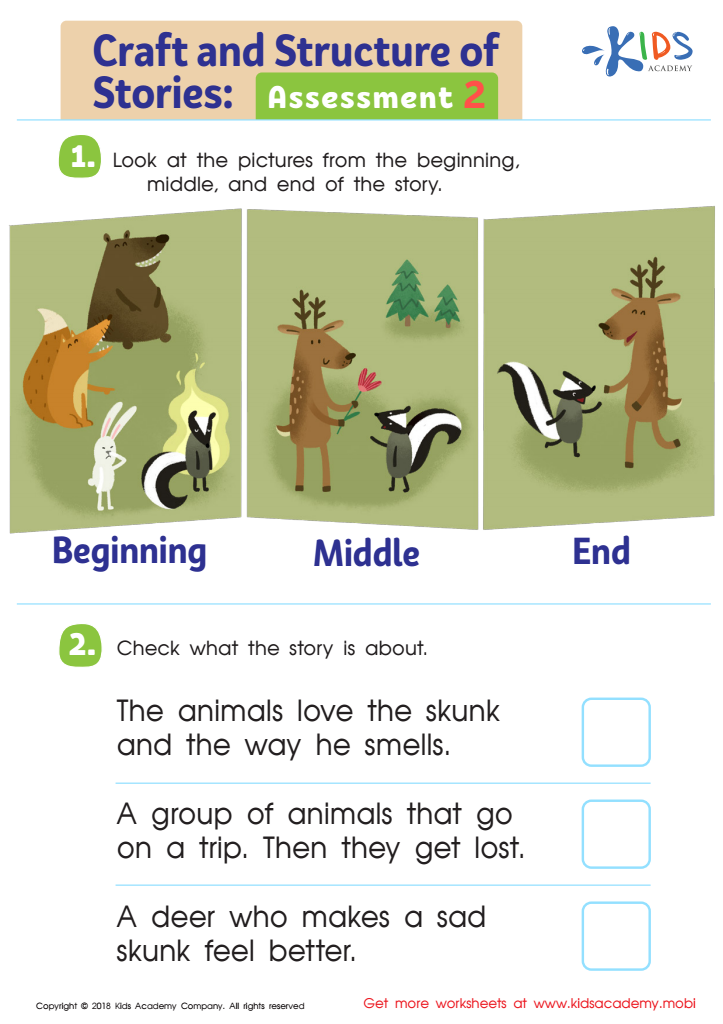 Craft And Structure Of Stories Assessment 2 Worksheet For Kids Craft And Structure Of Stories Assessment 2 Worksheet For Kids