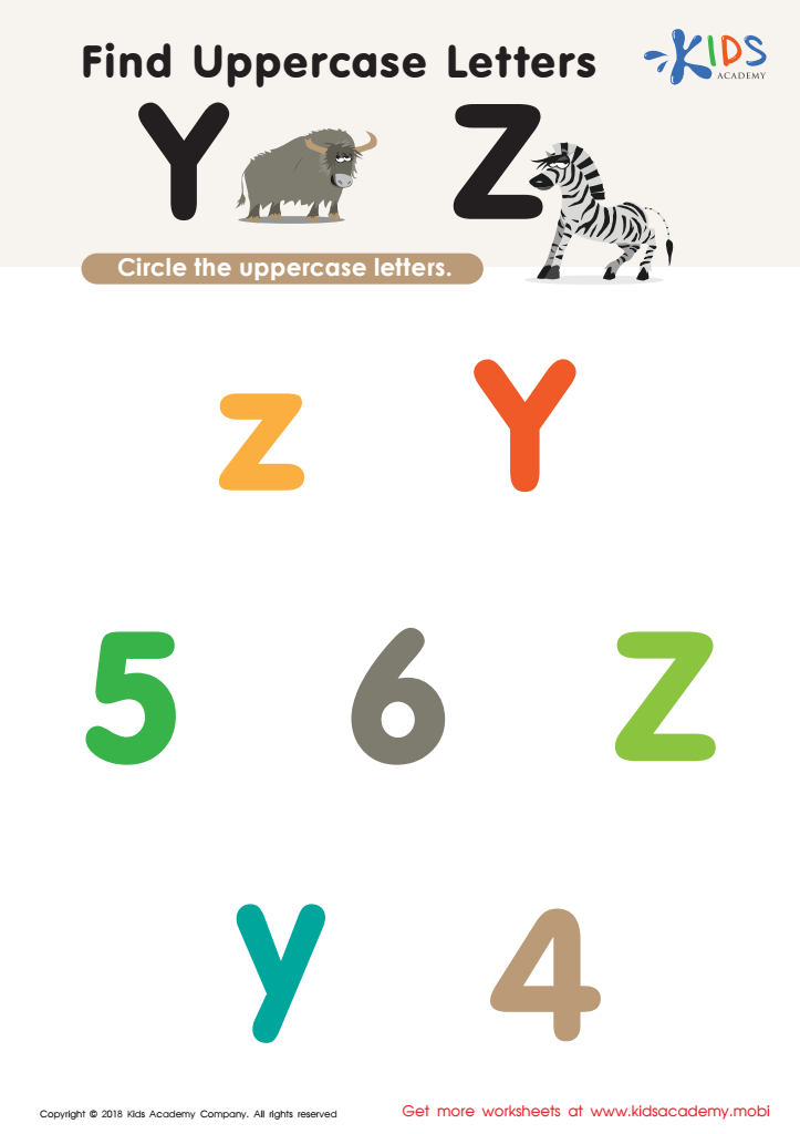 Identify Uppercase Letters Y Z