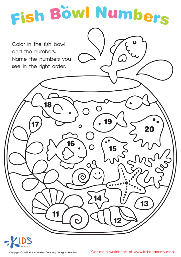 Fish Bowl Numbers Worksheet Free Printout For Kids Fish Bowl Numbers Worksheet Free Printout For Kids
