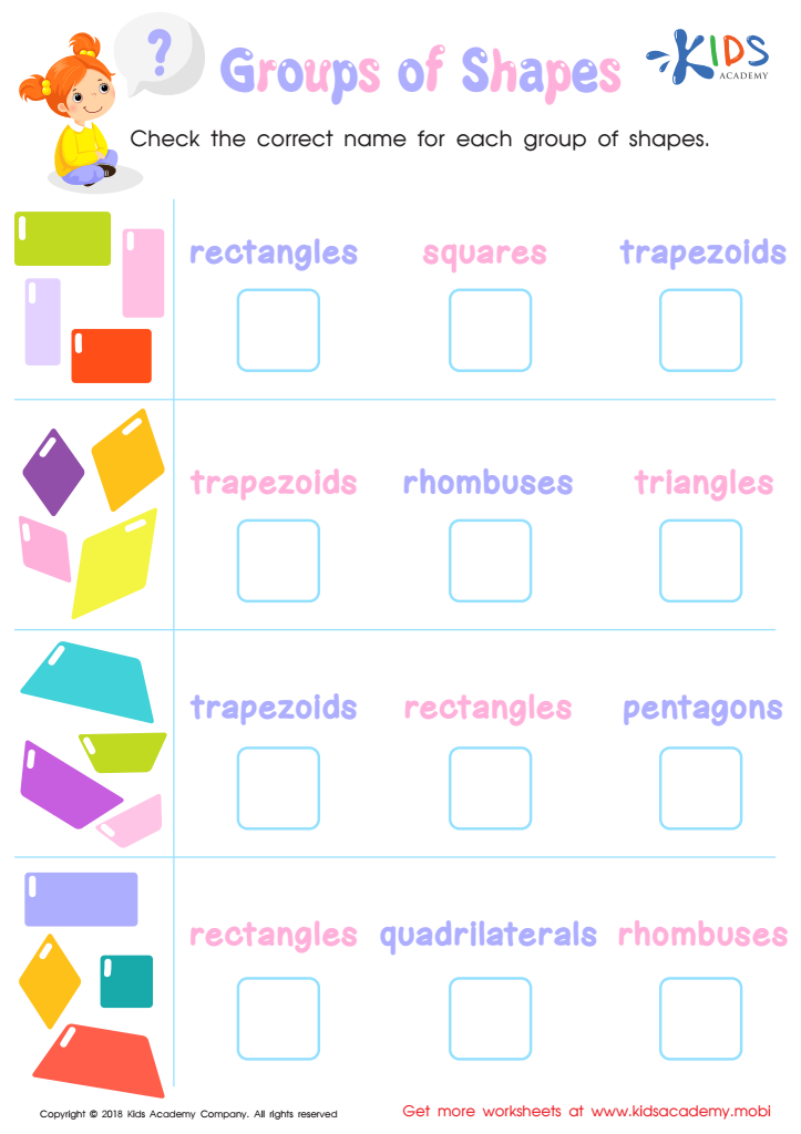 Groups Of Shapes Worksheet Free Printable PDF For Kids