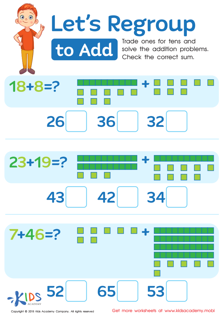 Let s Regroup To Add Worksheet Free Printable PDF For Kids