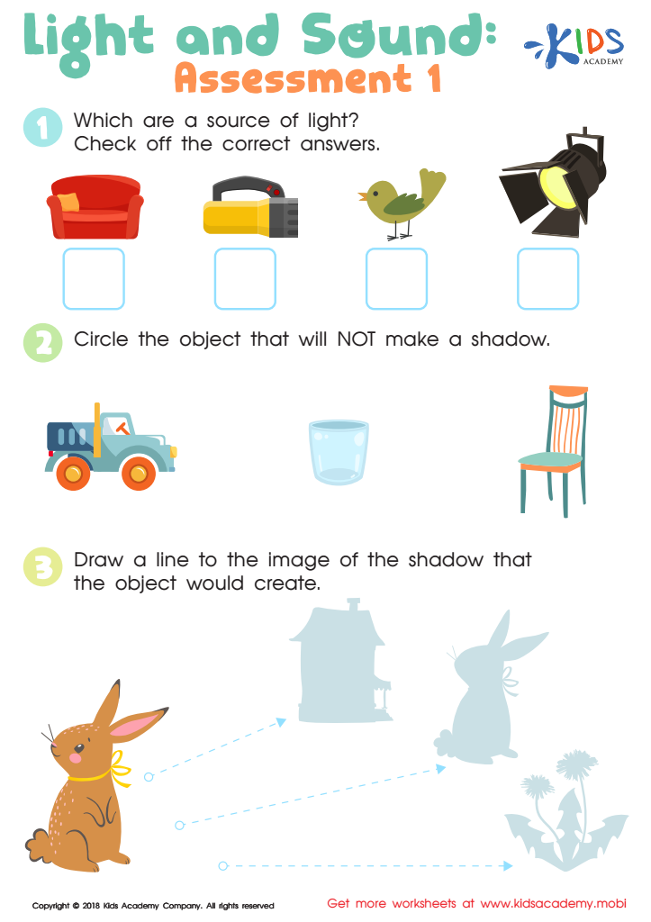 Light And Sound Worksheets Grade 1 - Worksheets Printable Free