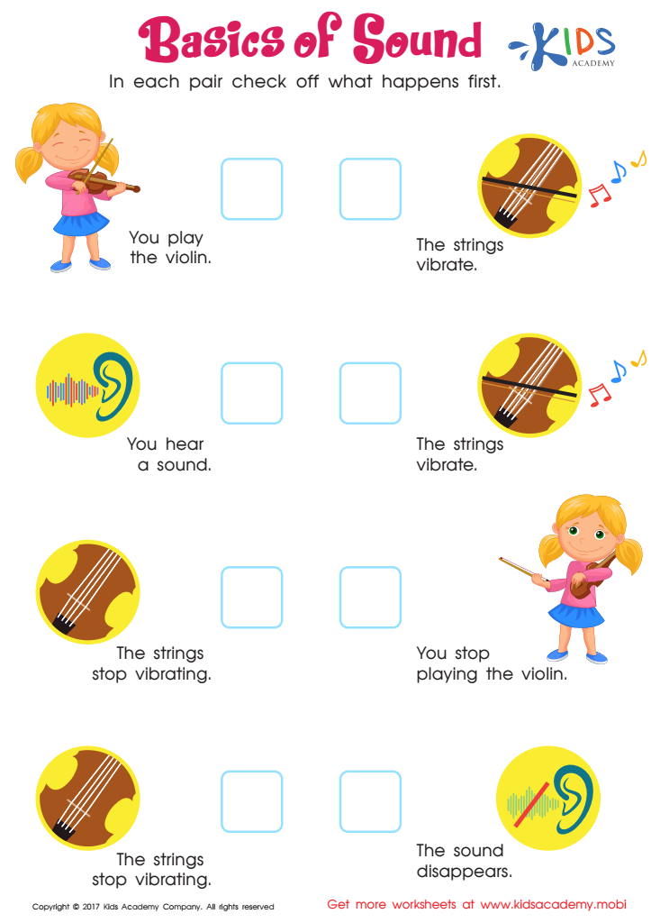Basics Of Sound Worksheet Free Printable PDF For Children Basics Of Sound Worksheet Free Printable PDF For Children