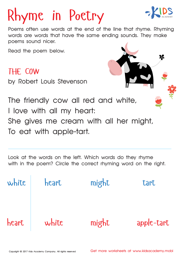 Printable Rhyming Words Worksheets For Kg Grade 1 And Grade 2 Your Home 