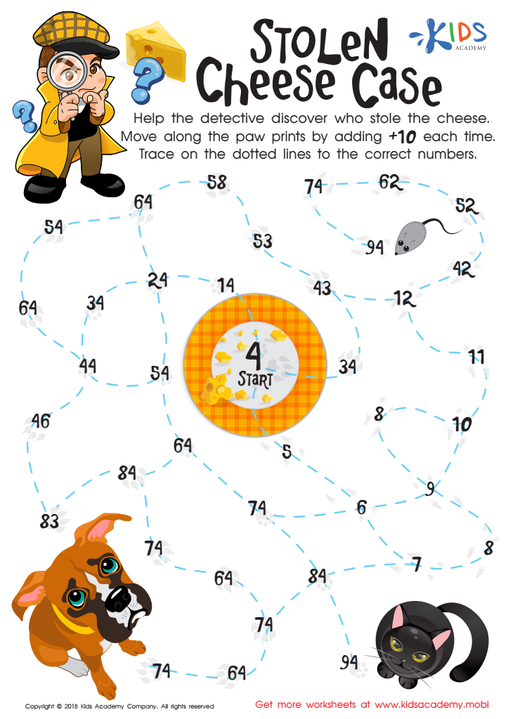 Stolen Cheese Case Maze Worksheet Free Printable For Kids