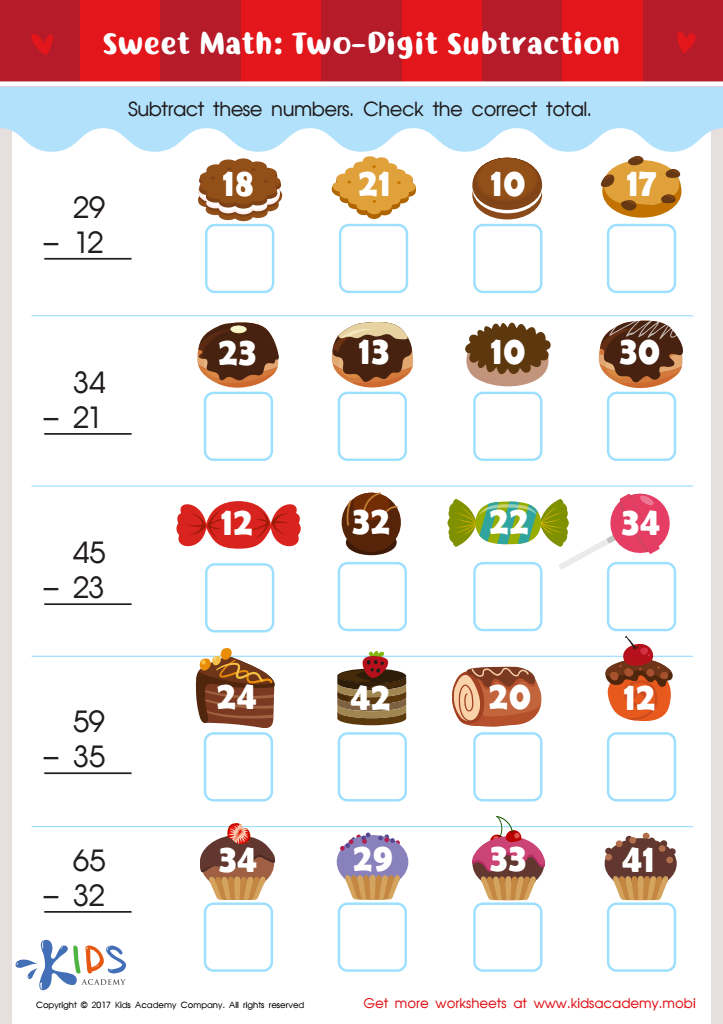 Double Digit Subtraction Practice