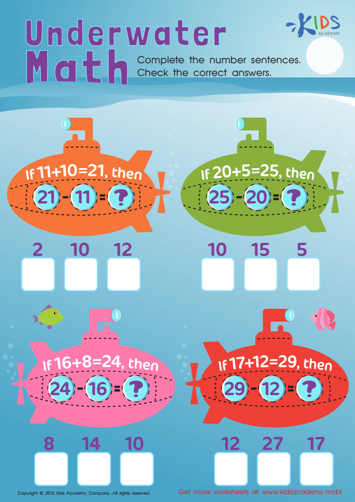 Grade 1 Merry Bus Equations Worksheet Grade 1 Merry Bus Equations Worksheet
