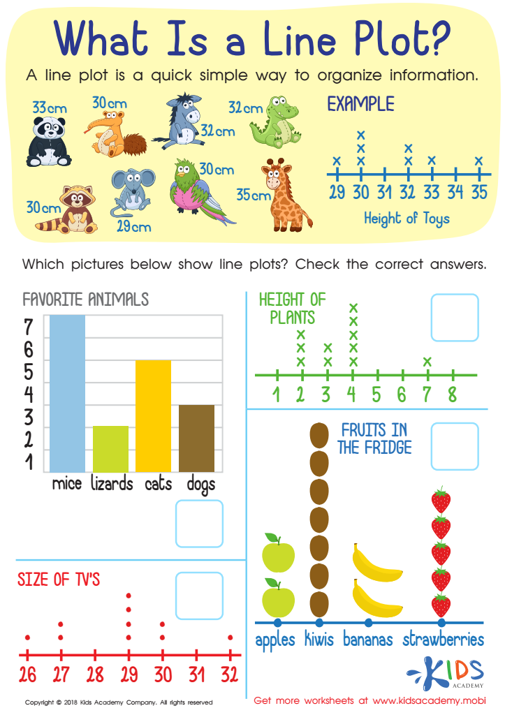 What Is A Line Plot Worksheet Printable PDF For Children