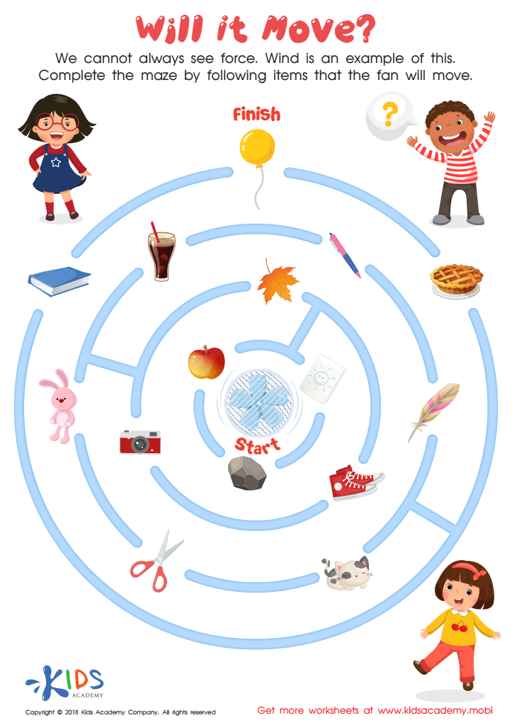 Will It Move Worksheet Printable PDF For Kids