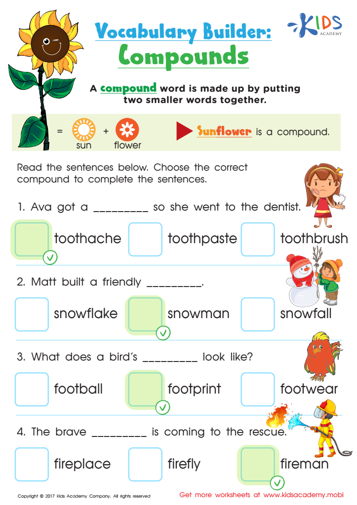 Compound Words Worksheet Free Printable PDF For Kids Answers And Compound Words Worksheet Free Printable PDF For Kids Answers And