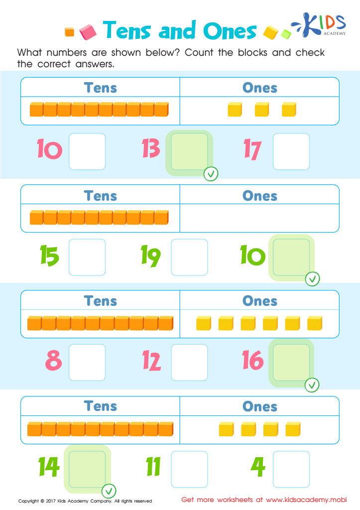 Tens And Ones Worksheet Free Printable For Kids Answers And